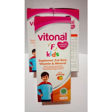 Jual VITONAL F KIDS suplemen zat besi, mineral dan zat besi 60 ml ...