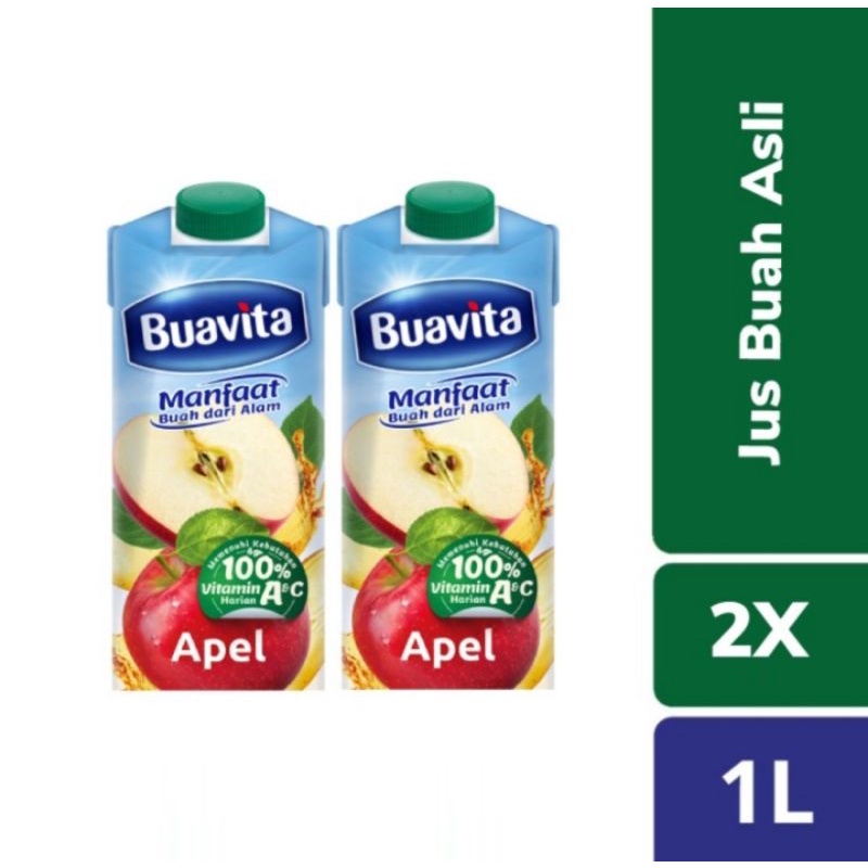 Jual Buavita Mini Jus Buah Apel Asli 1 Liter | Shopee Indonesia