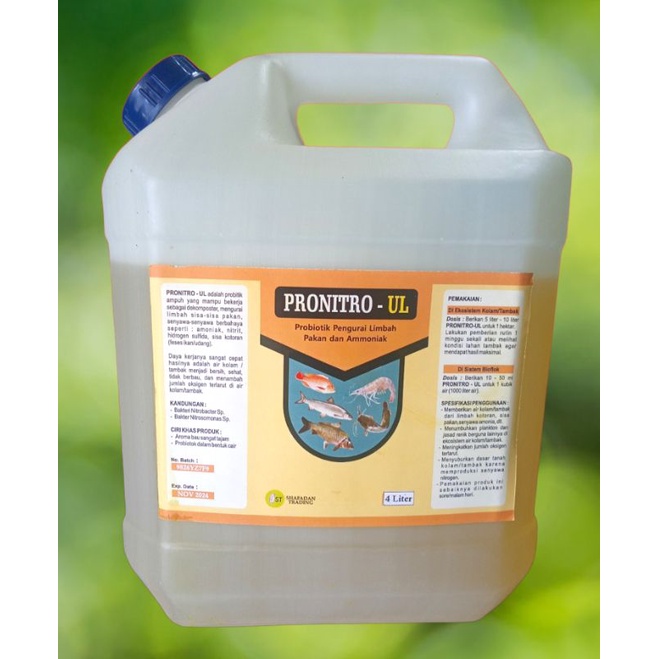 Jual Probiotik Udang Tambak dan Ikan Budidaya PRONITRO UL 4 Liter ...