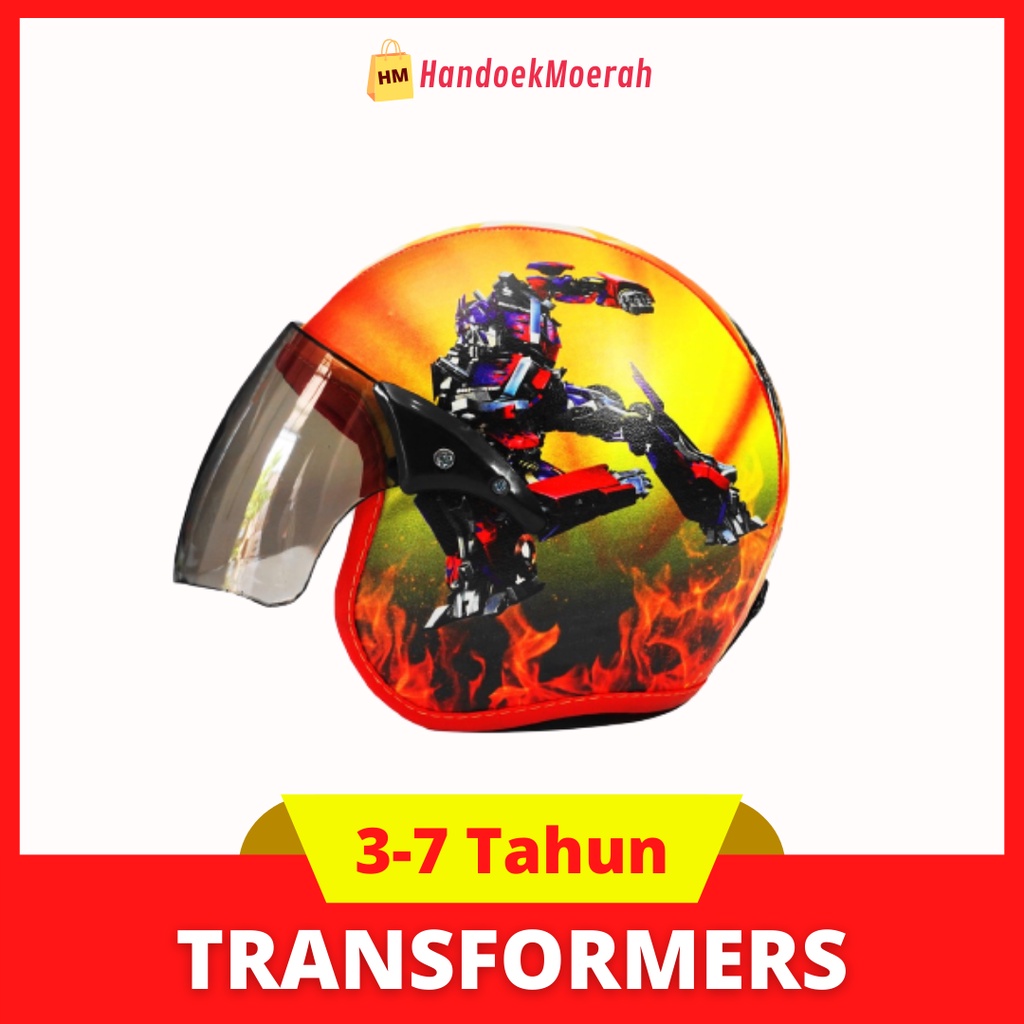 Jual Helm Anak HALF FACE TRANSFORMERS Murah / Helmet Non SNI / Helm ...
