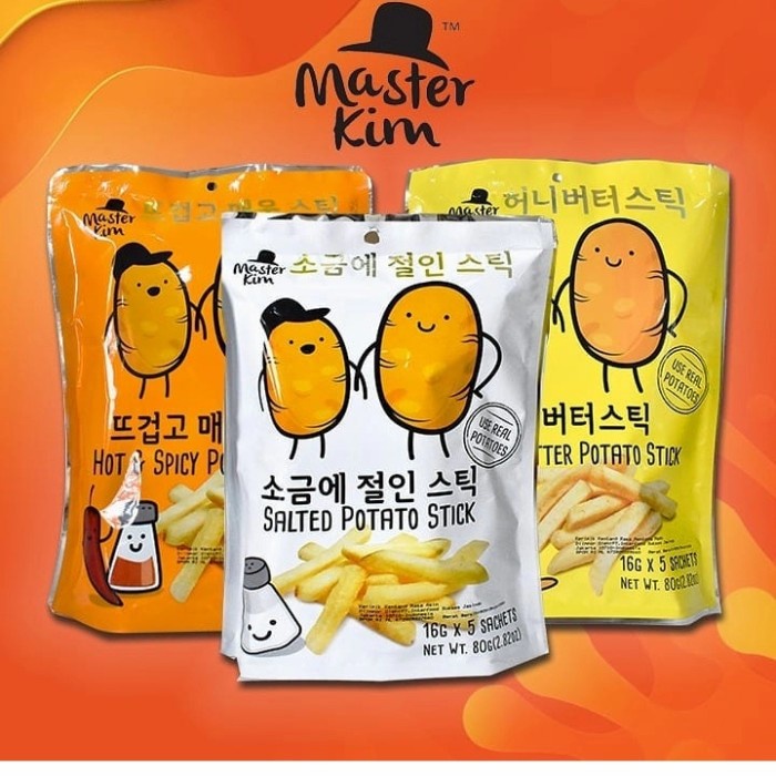 Jual Master Kim potato snack - Salted - Spicy - Honey butter/ potato ...