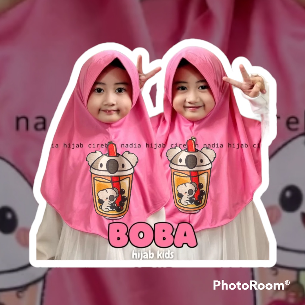 Jual DUCHI HIJAB BOBA / HIJAB ANAK KARAKTER BOBA KOALA / HIJAB ANAK ...