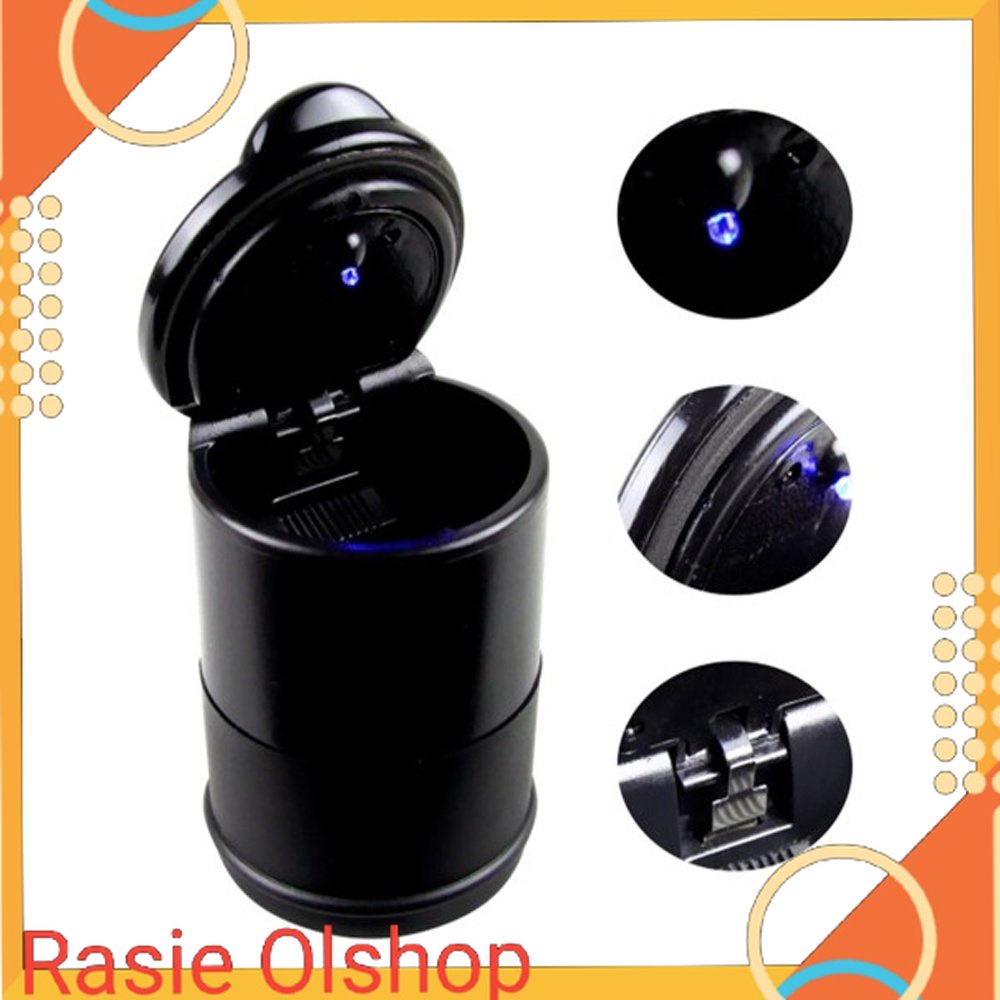 Jual ASBAK PORTABLE MOBIL LED CAR ASHTRAY ASBAK MOBIL HITAM POLOS ...