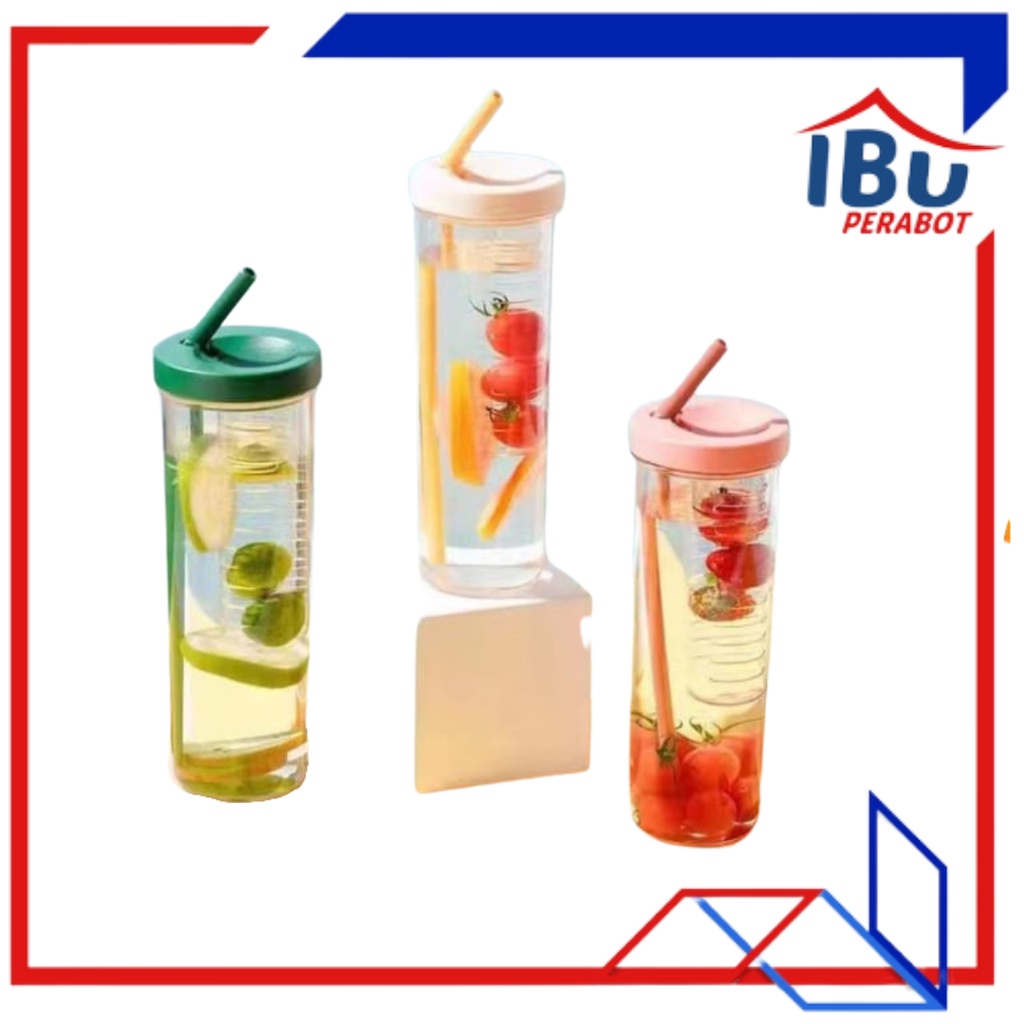 Jual BOTOL JUICE STRAW / botol infus viral / botol saring | Shopee ...