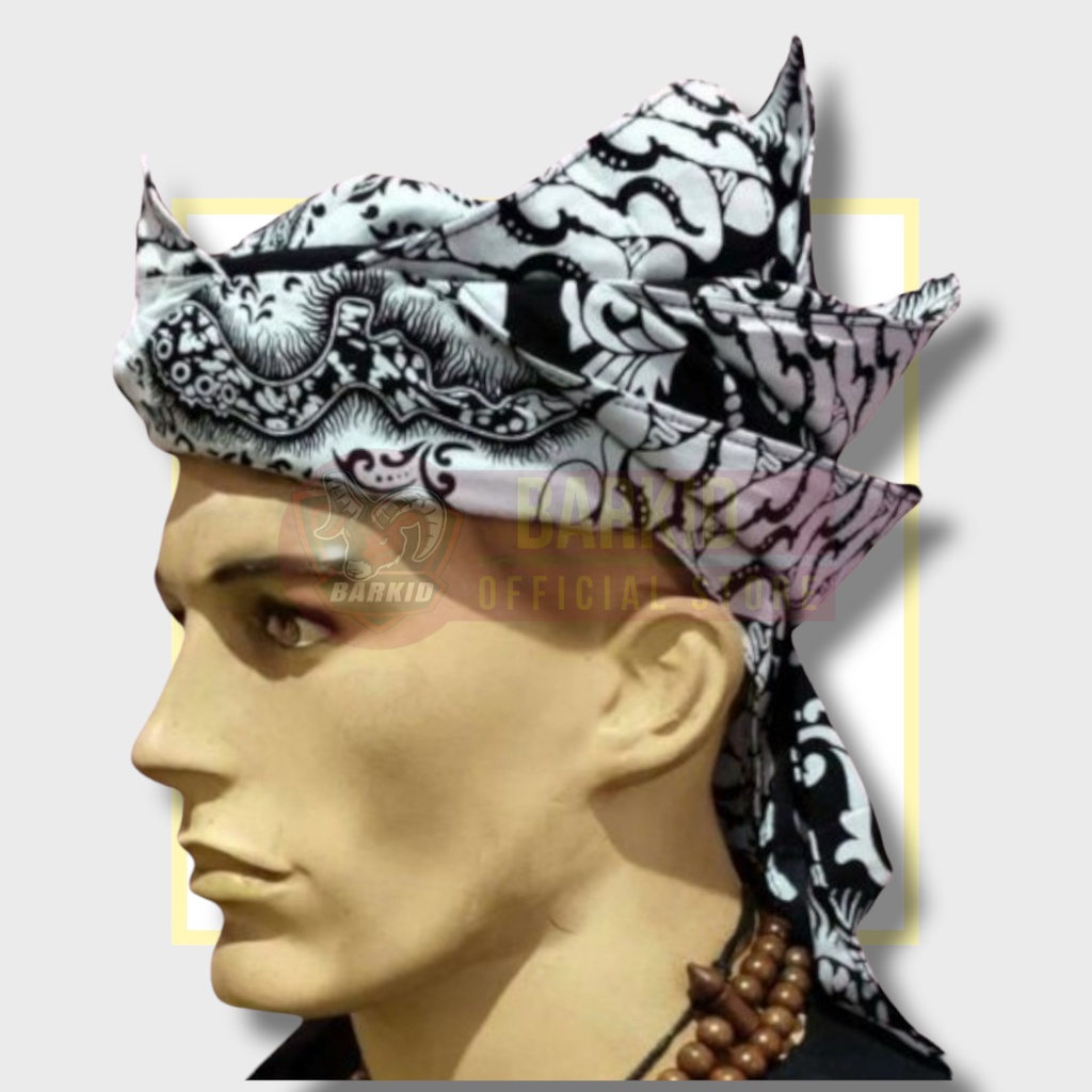 Jual iket merak ngibing praktis permanen motif batik bendo sunda udeng ...