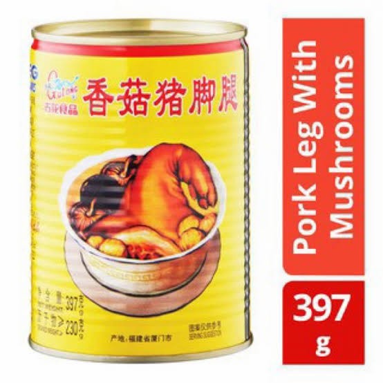 Jual gulong pork leg with mushrooms / kaki babi kaleng 397gr non Halal ...
