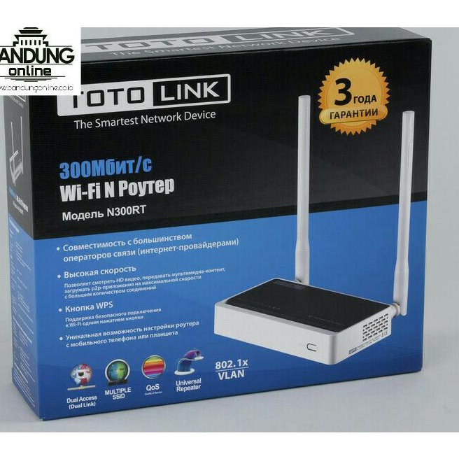 Jual TOTOLINK / TOTO Link N300RT - 300Mbps Wireless N Router - 2 Antena ...