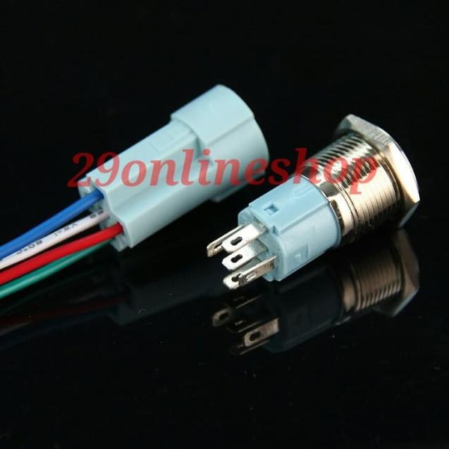 Jual Socket dan Push Button Logo Power 16 mm Self Locking Soket Switch ...