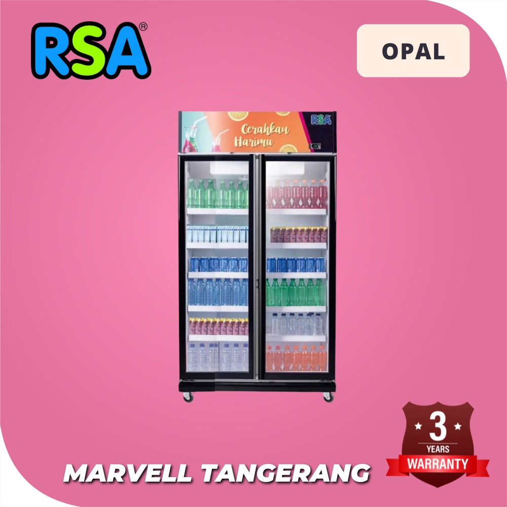 Jual Showcase RSA OPAL 2 Pintu Display Cooler 8 Rak Original | Shopee ...