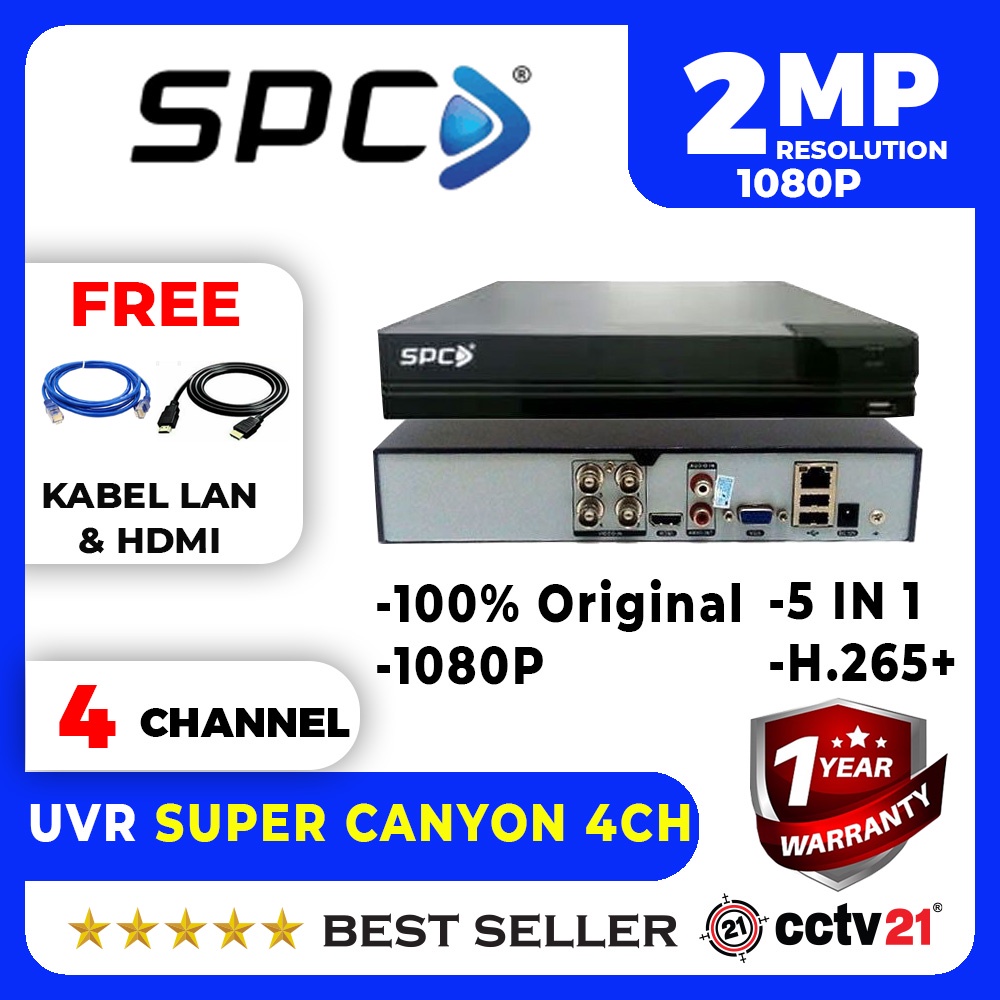 Jual DVR SPC 4CH 4 Channel Super Canyon Full HD UVR 1080P FREE Kabel ...