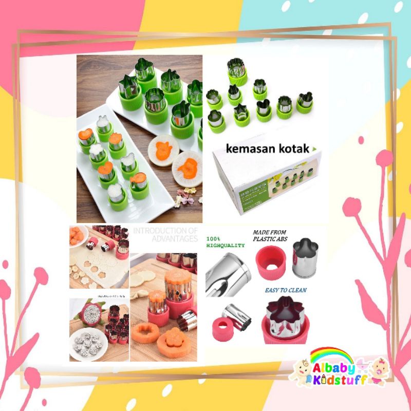 Jual Alat Pemotong Sayur, buah, roti tawar. Cetakan sayur buah roti isi ...
