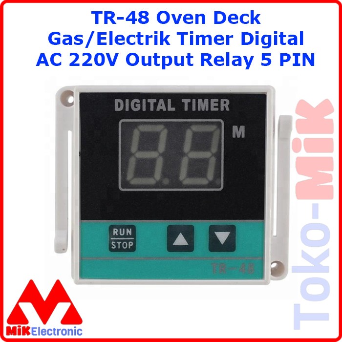 Jual TR-48 TR48 Oven Deck Gas/Elektrik Timer Digital AC 220V Relay 5 ...