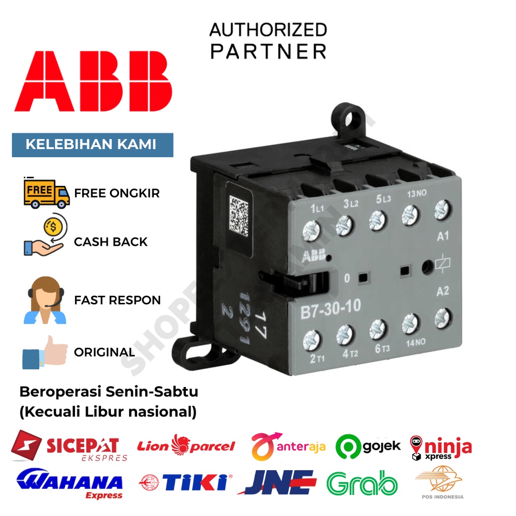 Jual ABB B7-30-10-80 MINI CONTACTOR 220-240V 40-450HZ GJL1311001R8100 | Shopee Indonesia