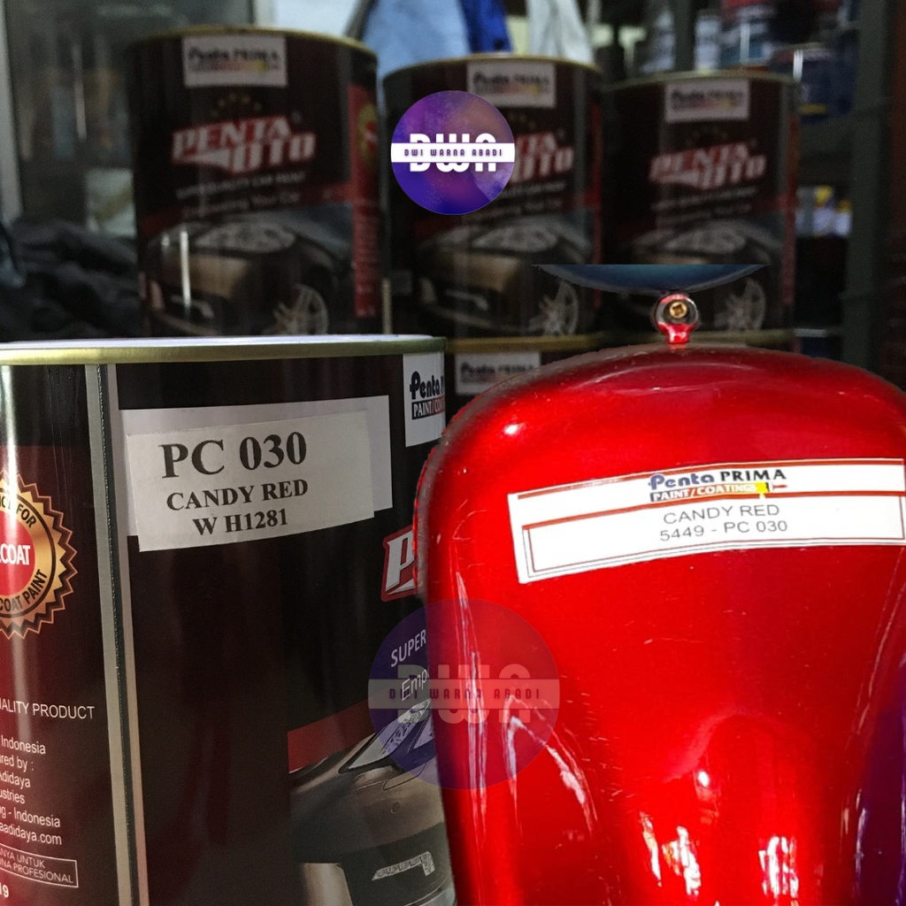 Jual Cat Candytone Candy Red PC 030 PU Penta Oto Candy Tone Merah 1Kg ...