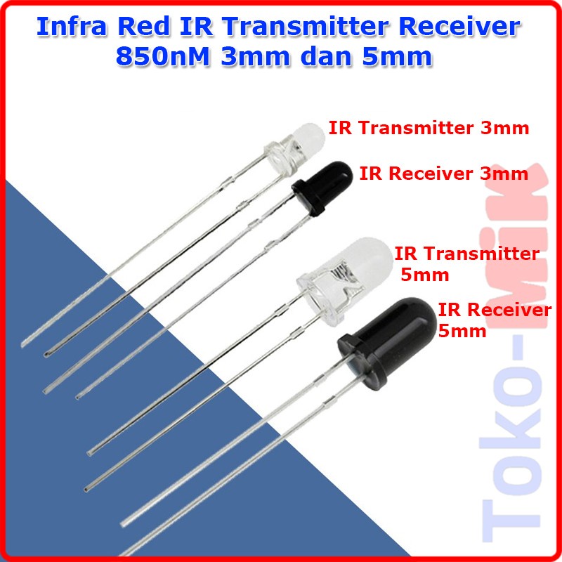 Jual Led Infrared Infra Red Ir 850nm Transmitter Receiver Emitter 3mm