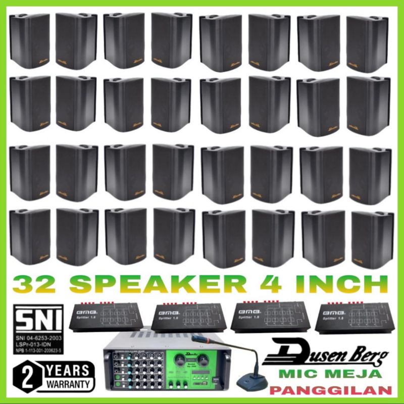 Jual Sound Ruangan Sekolahan 32 Titik Speaker DUSENBERG 4 Inch + Mic ...