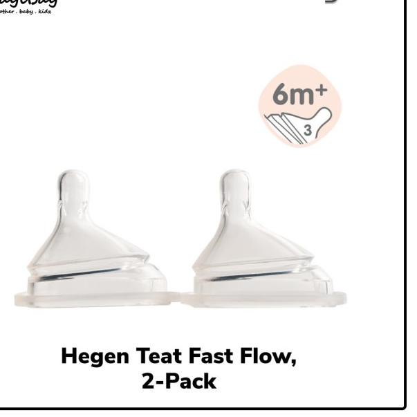 Jual HEGEN Botol Susu Teat Fast Flow (2-pack) | Shopee Indonesia