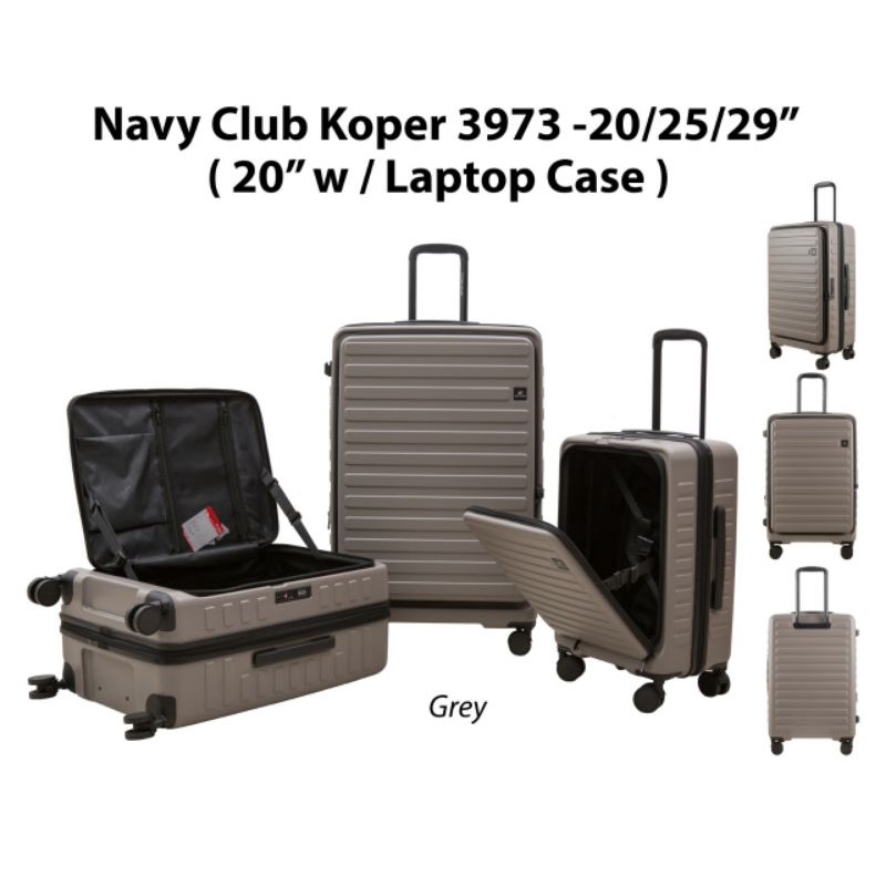 Jual koper hardcase navy club dayton-tsa lock bukaan atas garansi 6 ...