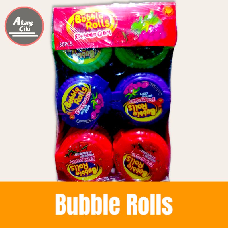 Jual PERMEN KARET BUBBLE ROLLS 30 PCS | Shopee Indonesia
