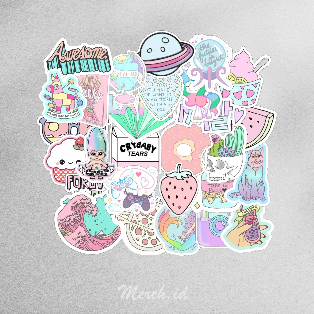 Jual Stiker case hp laptop case tumblr pastel color | Shopee Indonesia