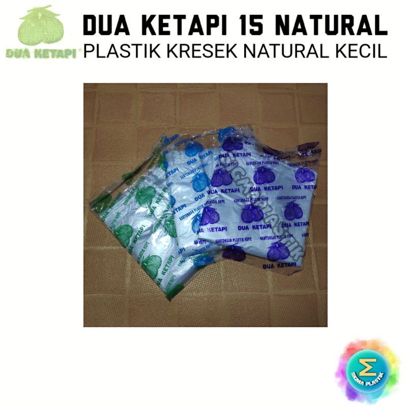 Jual KANTONG PLASTIK NATURAL DUA KETAPI UKURAN 15/KANTONG KRESEK BENING KECIL/PLASTIK SAYUR ...