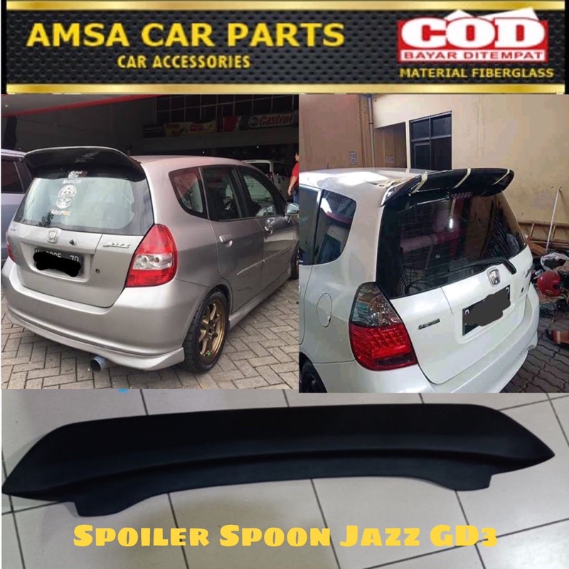 Jual Spoiler Spoon jazz GD3 2003 2004 2005 2006 2007 idsi vtec | Shopee ...