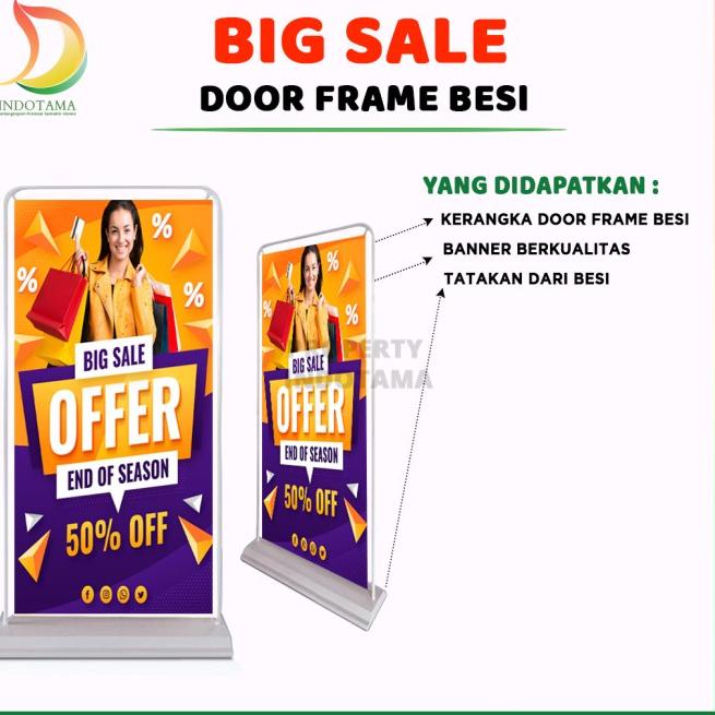 Jual Door Frame Banner/Standing Banner/Stand Frame 60x160 Stand Alas ...
