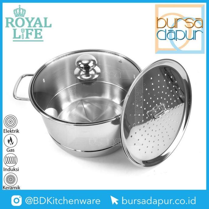 Jual Royal Life Stainless Langseng / Steamer Pot / Kukusan Stainless 24 ...
