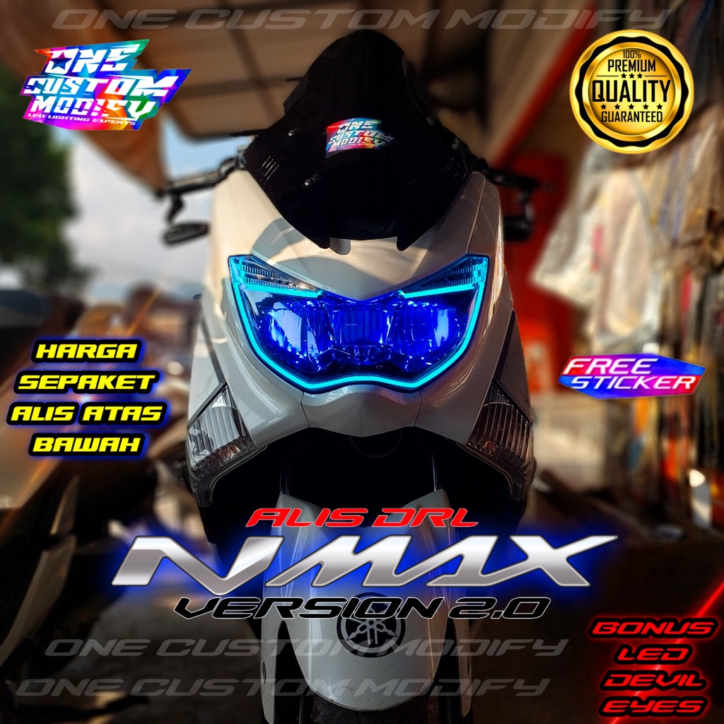 Jual LAMPU ALIS NMAX OLD V2 BONUS DEVIL EYES LAMPU LED AKSESORIS MOTOR ...