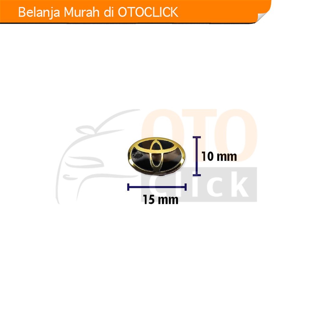 Jual Emblem Kunci Sticker Aluminium Logo Oval Lonjong 15mm Kunci Toyota ...