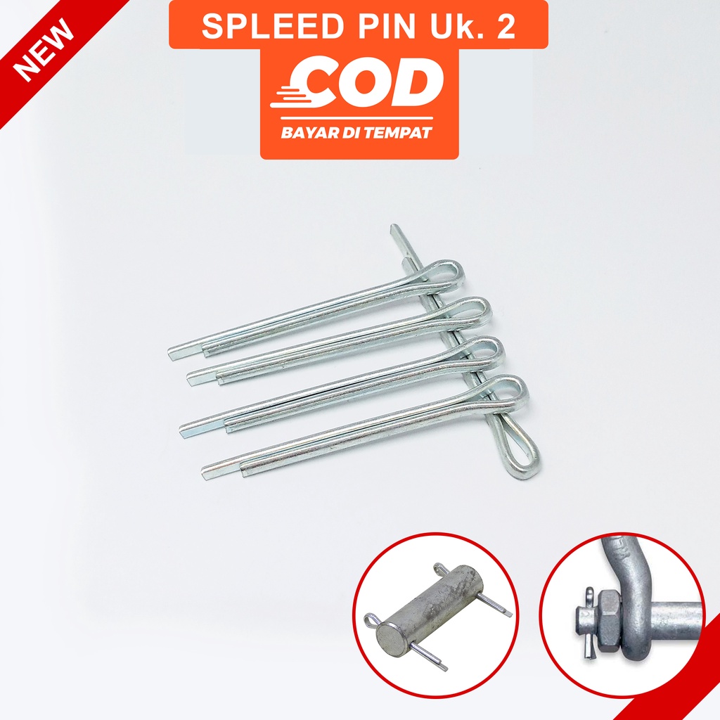 Jual Split pen Cotter Pin ukuran 2 mm (10 Pcs) Stainless Spleed Pin ...