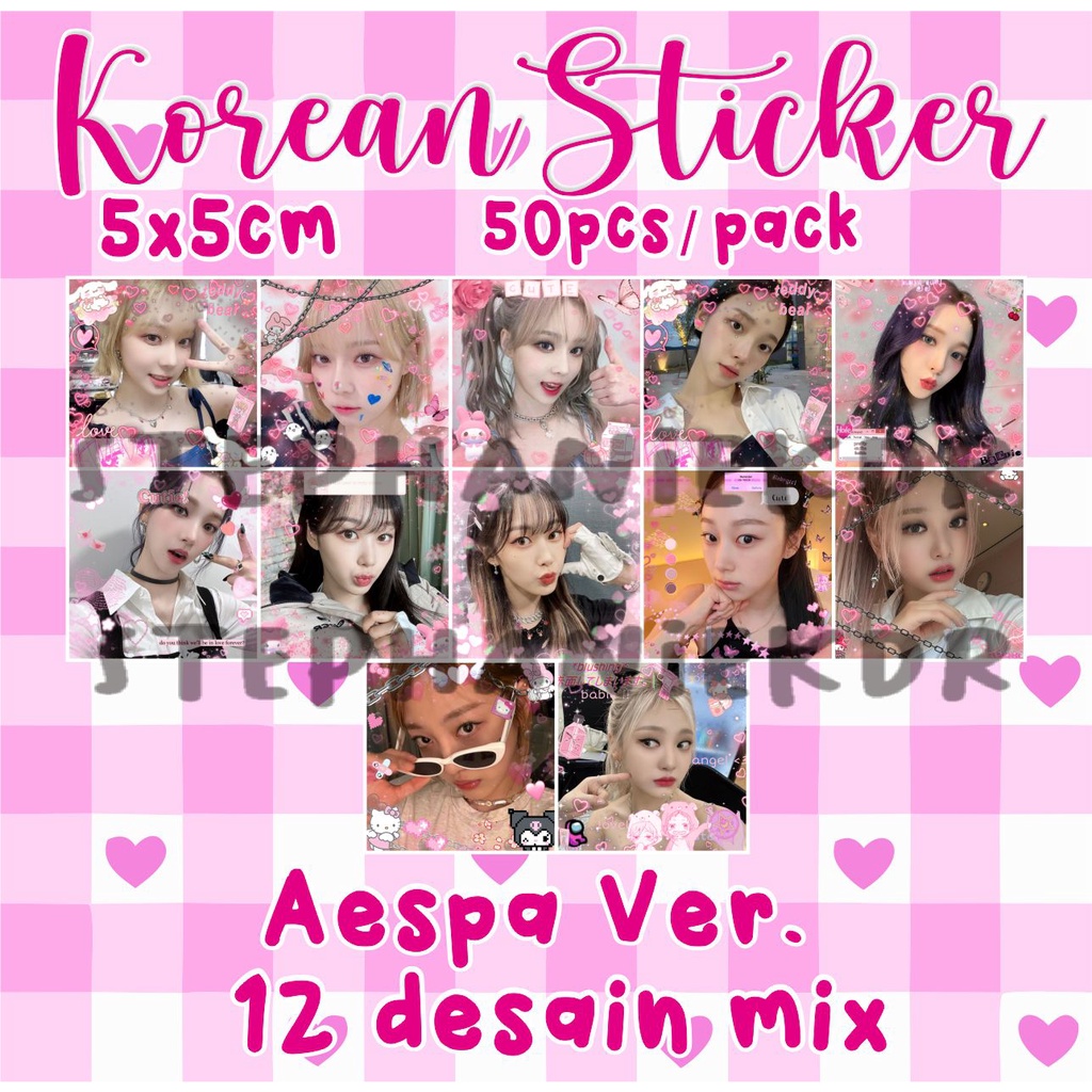 Jual [ VOL 5 ] STICKER DECO PINK CORE KOREAN KPOP MAILS ALA SELLKOR ...