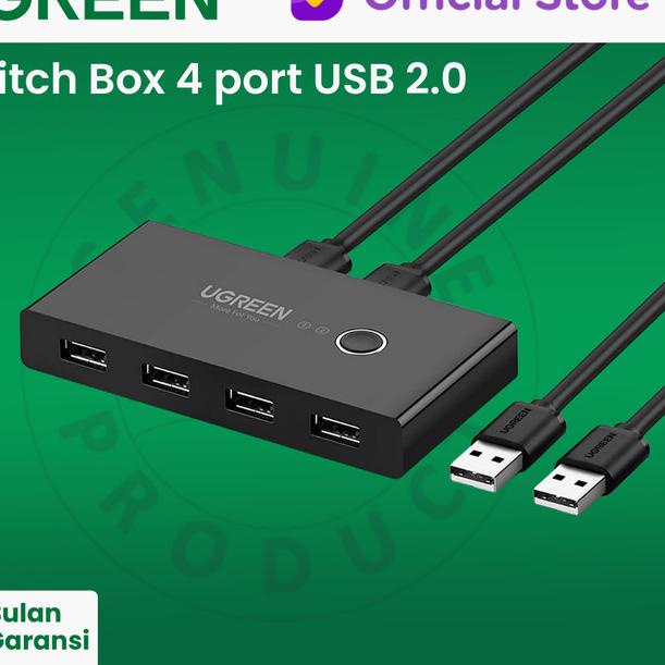 Jual UGREEN USB Hub 2 In 4 Out USB 3.0 Switch Box - US216 - USB 2.0 | Shopee Indonesia
