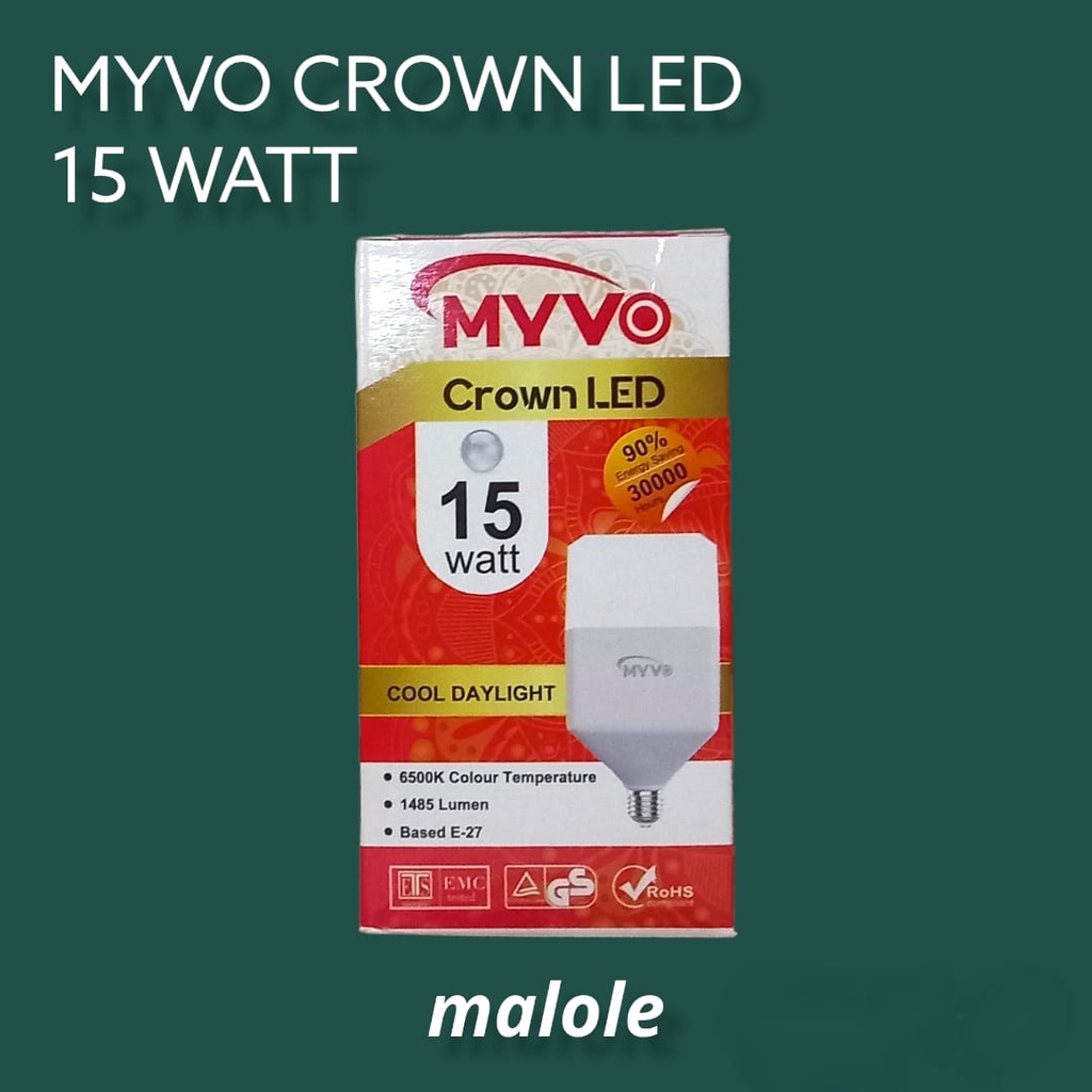 Jual Lampu Led Myvo Crown 15 Watt Super Duper Terang | Shopee Indonesia