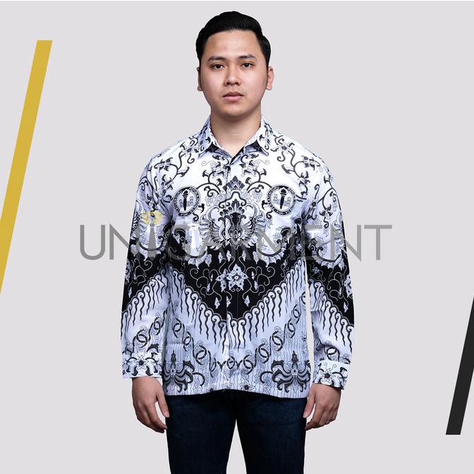 Jual Baju Seragam Batik PNS Pria PGRI - Sergam Guru - Cotton 40S | Shopee Indonesia