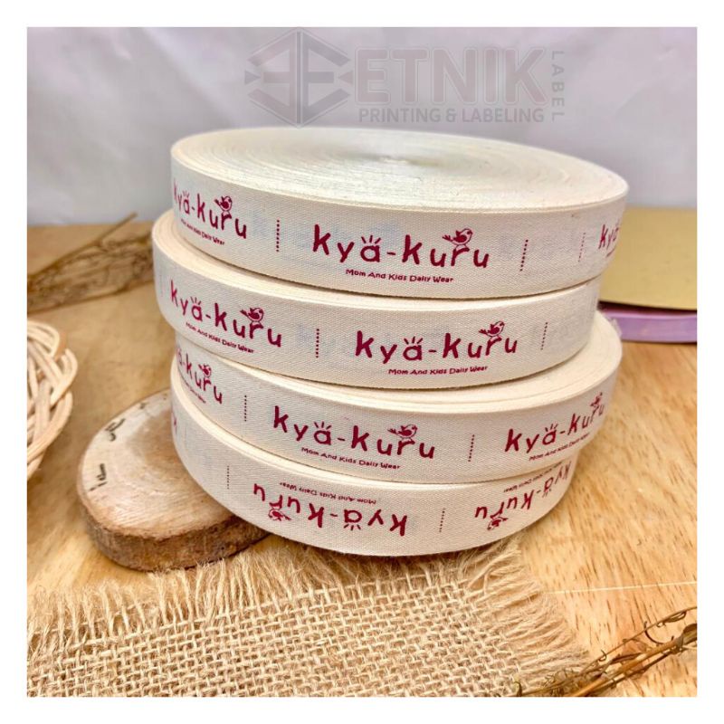 Jual pita katun lembut label merek label katun(20meter) | Shopee Indonesia