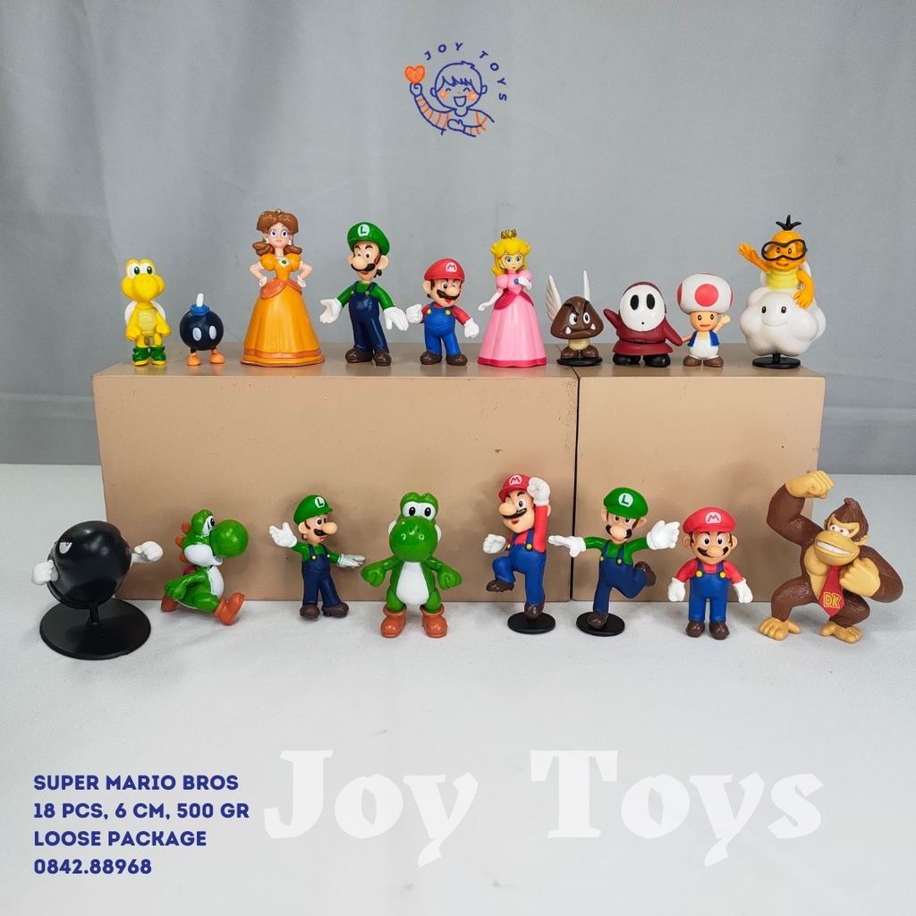 Jual SUPER MARIO BROS 18 PCS FIGURINE | Shopee Indonesia