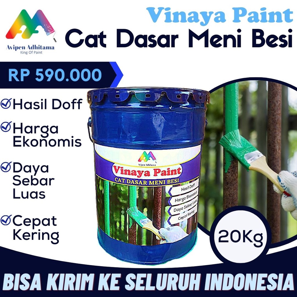 Jual Cat Minyak Zinchromate Cat Dasar Meni Besi 20Kg | Shopee Indonesia