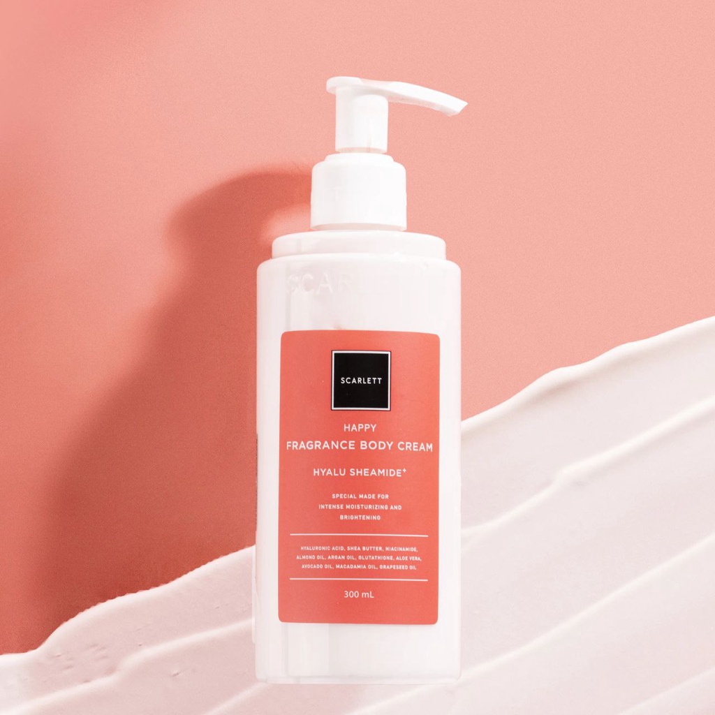 Jual [Original] Scarlett Fragrance Body Cream | Happy (300ml) | Shopee ...