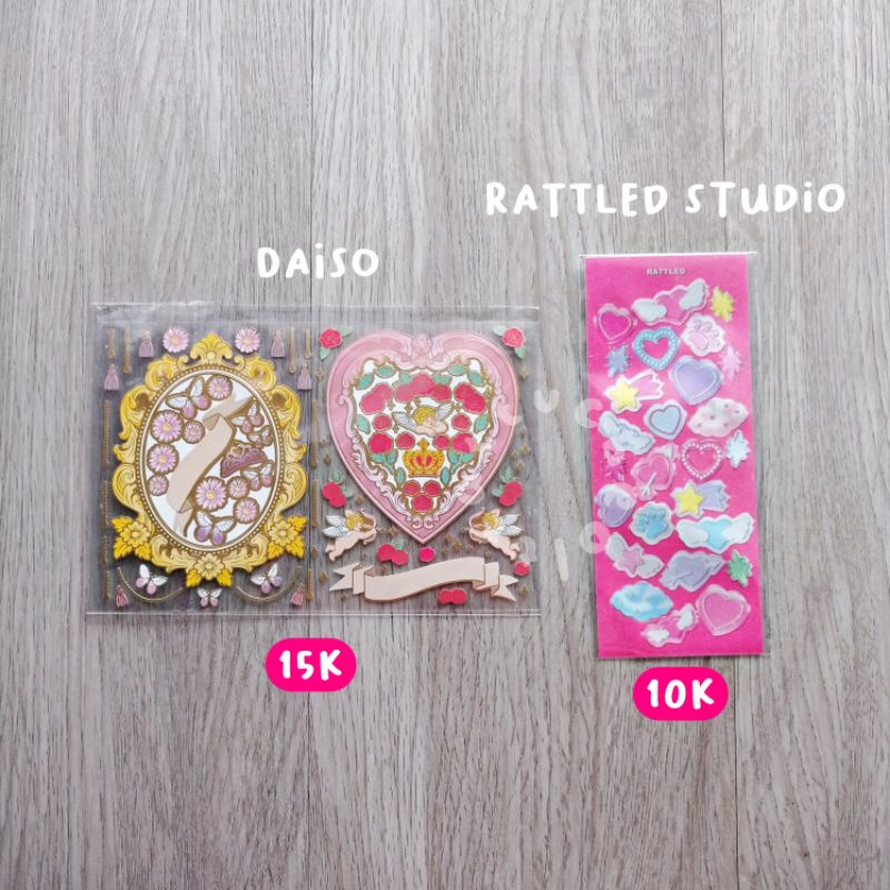 Jual STICKER DECO PRELOVED RATTLED STUDIO DAISO STIKER PC TOPLOADER ...