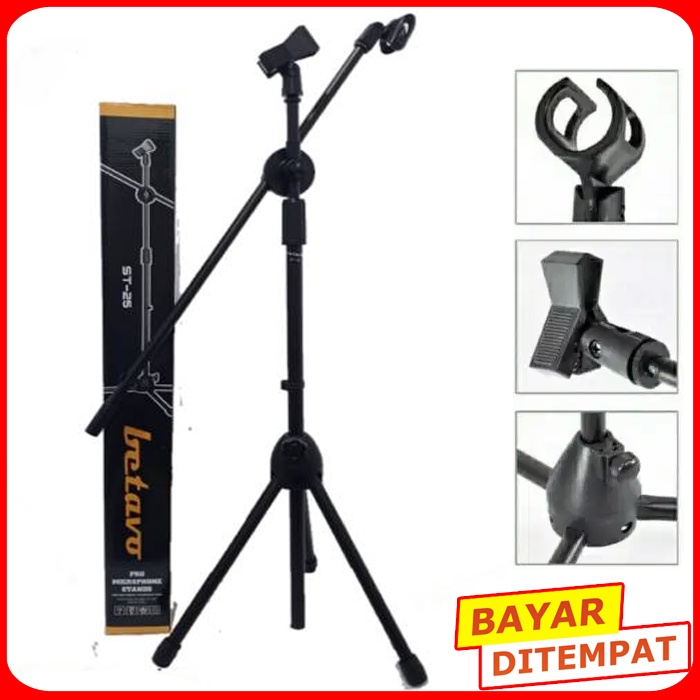 Jual JUAL / Stand Mic BETAVO ST-25 kokoh Besi kuat / murah / terlaris | Shopee Indonesia