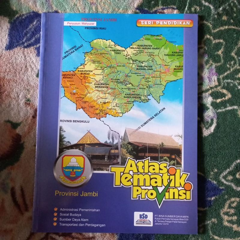 Jual ORIGINAL BUKU PETA ATLAS TEMATIK PROVINSI JAMBI | Shopee Indonesia