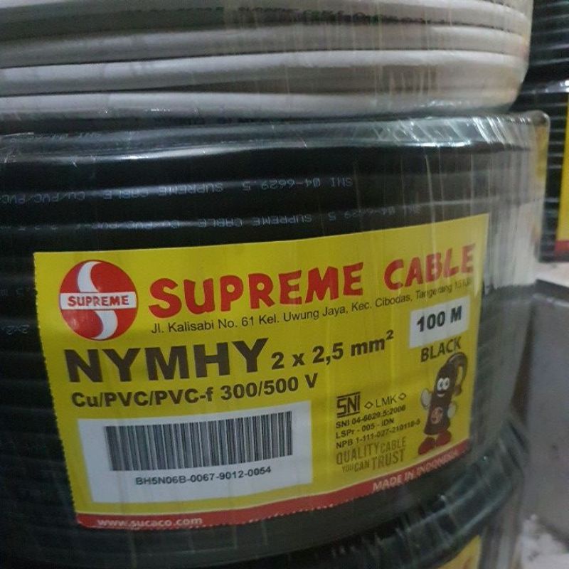 Jual KABEL NYYHY NYMHY NYY NYM HY 2x2,5 SERABUT SUPREME 1 ROLL 50M 50METER 50 M METER | Shopee ...