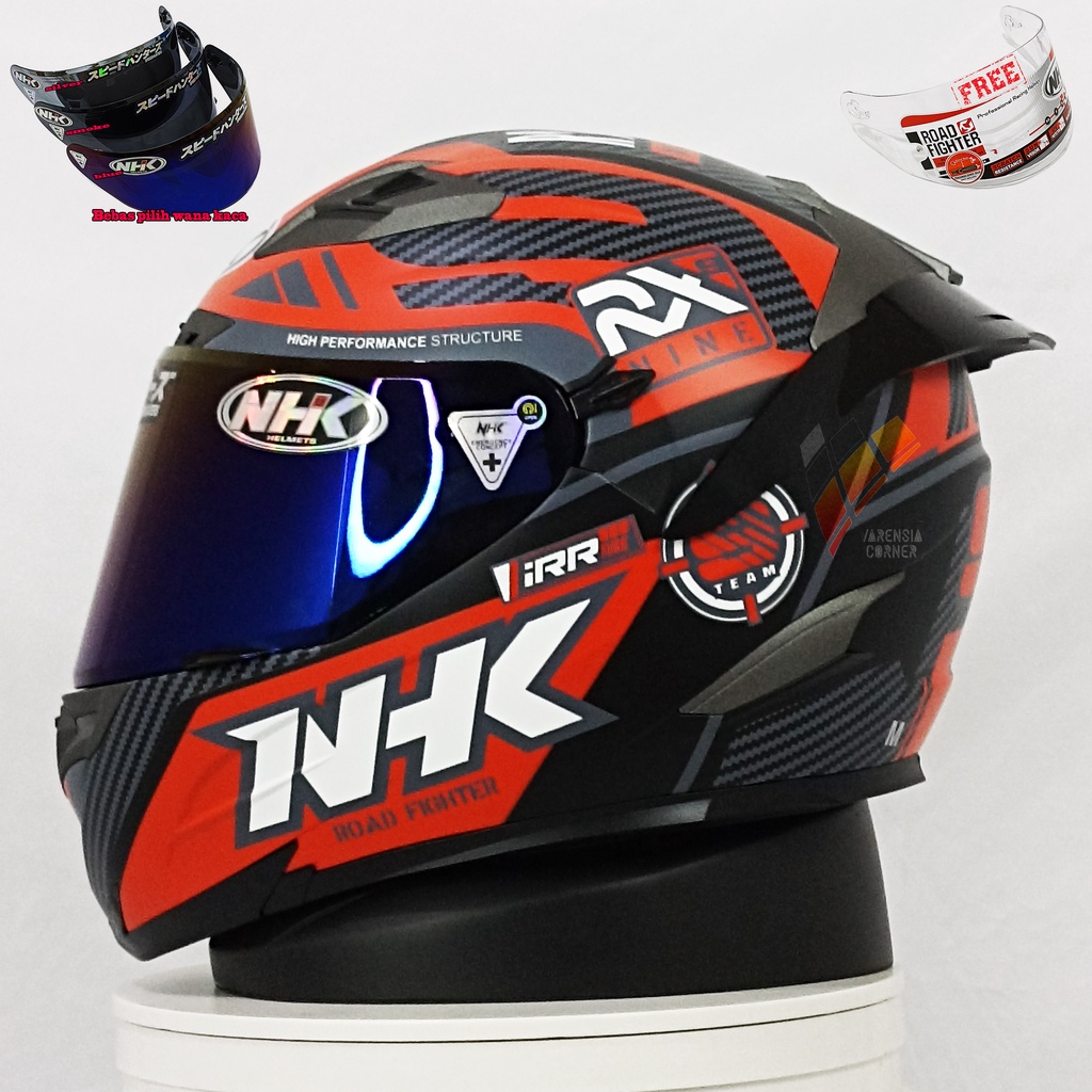 Jual NHK RX9 PAKET GANTENG RACER X BLACK RED DOFF HELM NHK FULL FACE ...