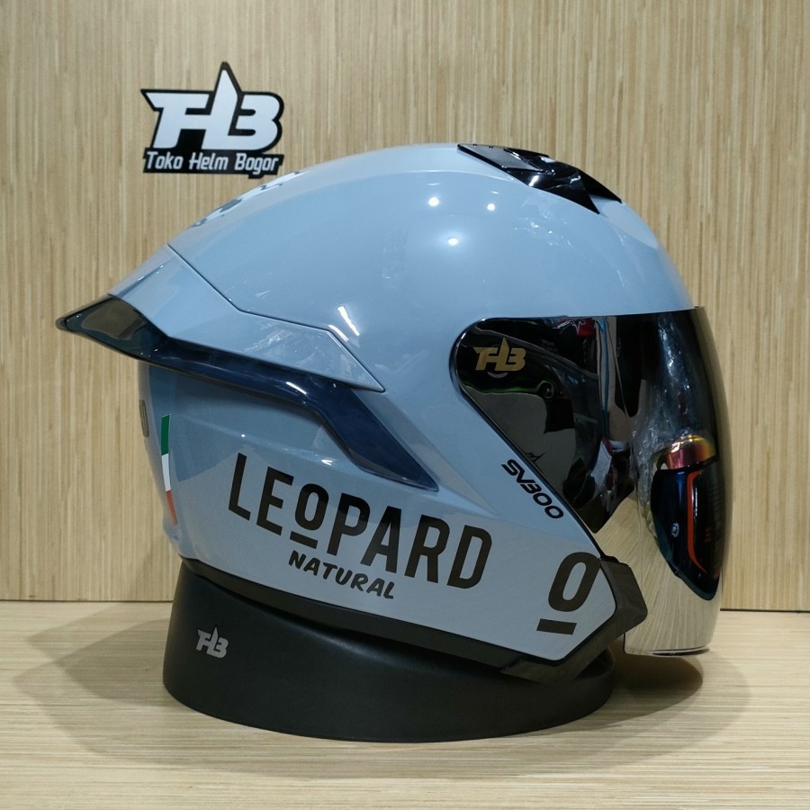 Jual HELM RSV SV300 PAKET GANTENG MODERN GREY VISOR SILVER SPOILER ...