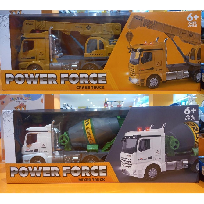 Jual Sale Mainan: Speed Fury Power Force Crane Truck/ Mixer Truck RC 6 ...