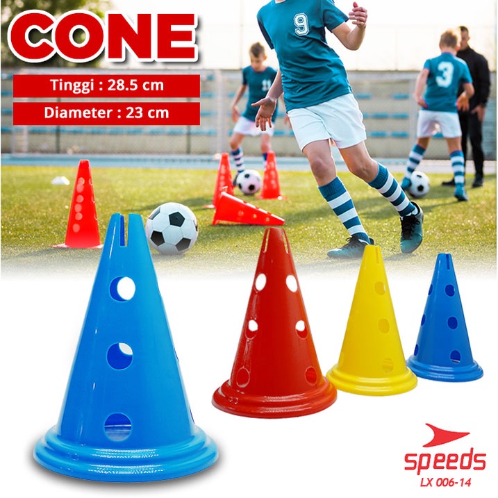 Jual SPEEDS Cone Kerucut Marker Latihan Olahraga Futsal Sepak Bola 28.5 ...