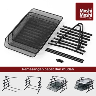 Jual Document Tray Desk Storage Foldable 3 Tiers Rak Kertas File ...