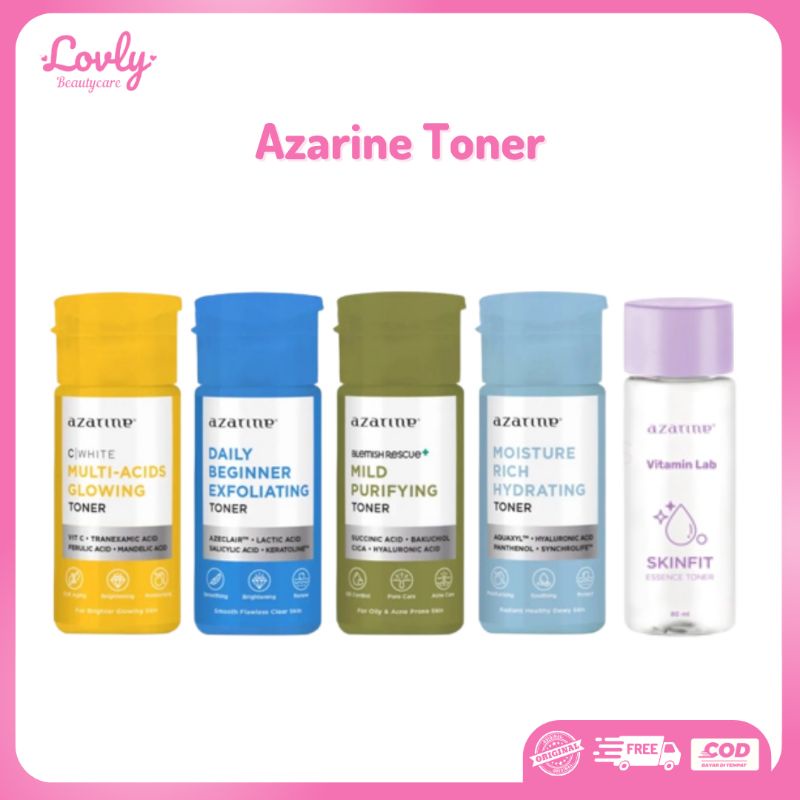 Jual AZARINE Toner 90ml - Mild Purifying | Multi-Acid Glowing ...