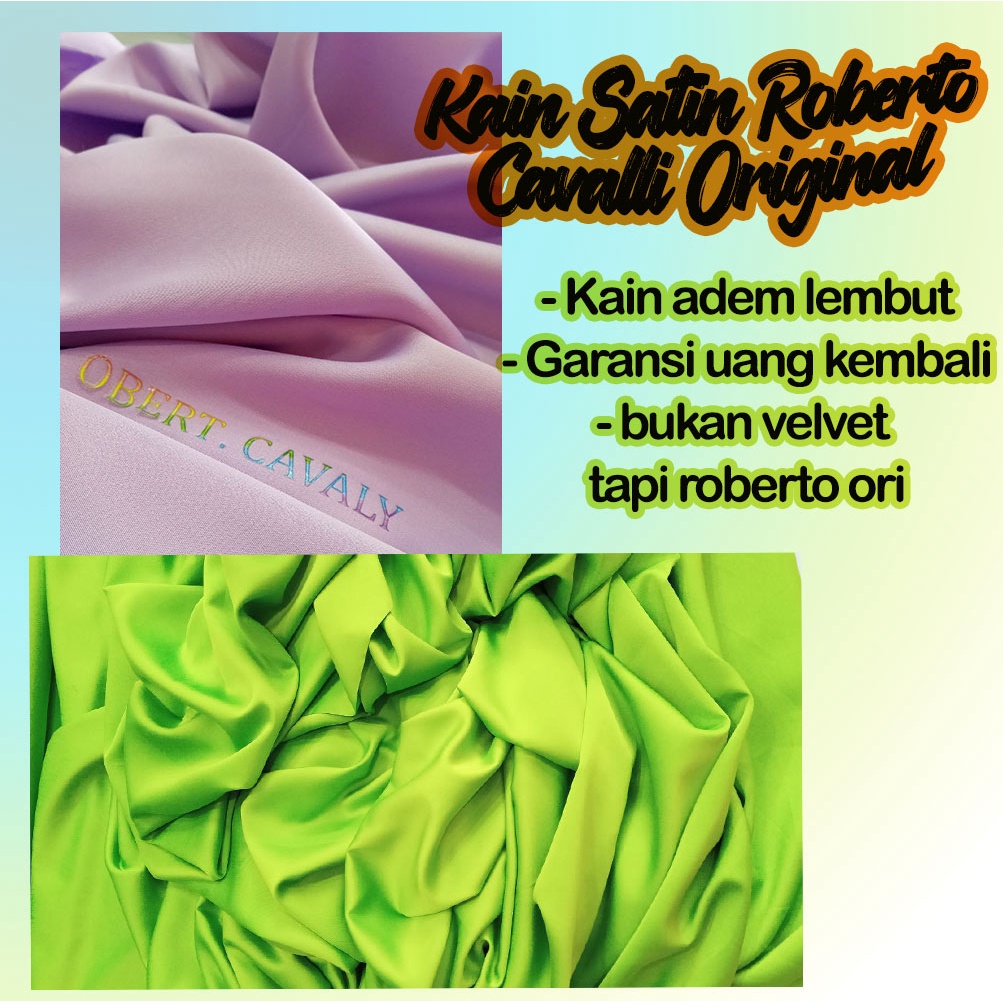 Jual Bakal Bahan Sutra Kain Satin Saten Roberto Lux Premium Silk Gamis ...